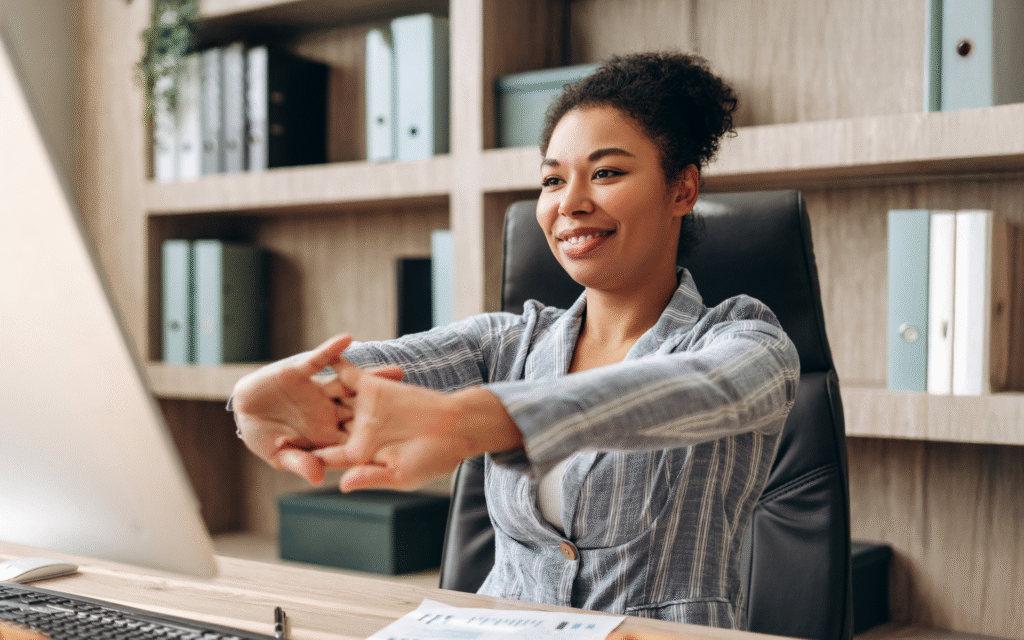 9 Discreet Desk Yoga Poses For Office Workers - BetterMe