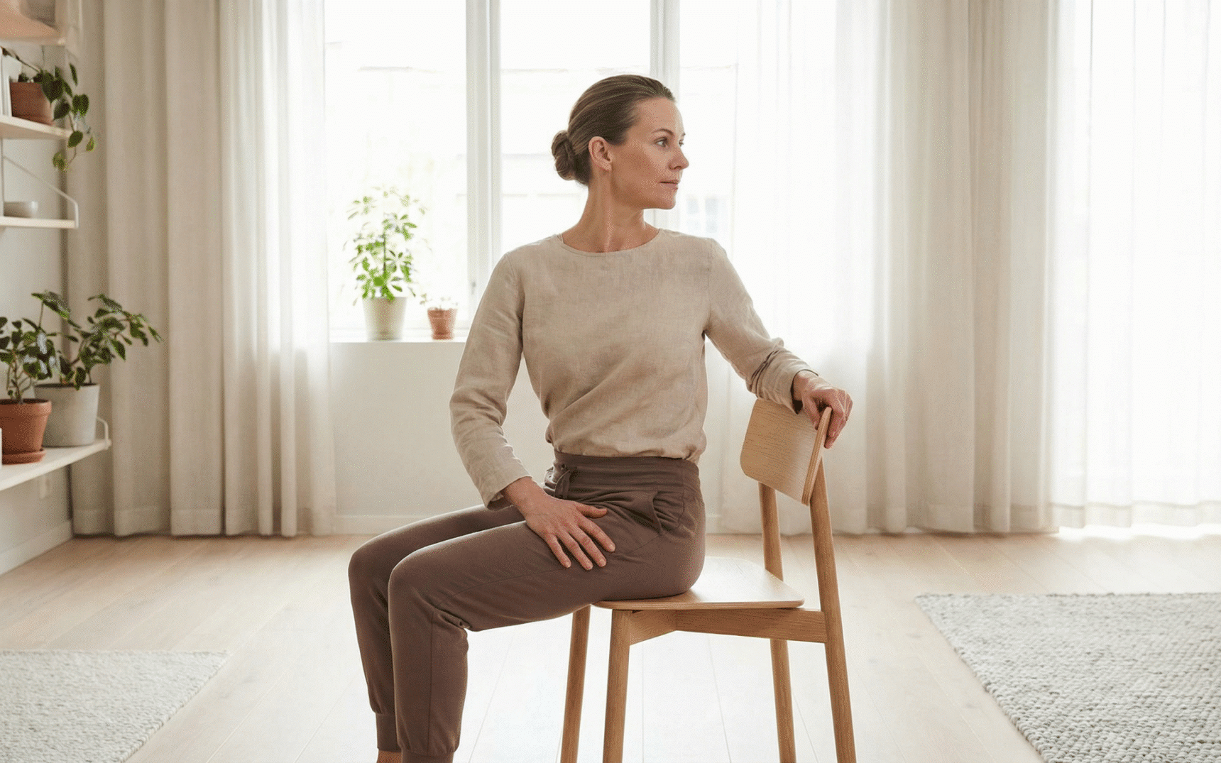 Chair Yoga Side Stretch Guide for Beginners - BetterMe