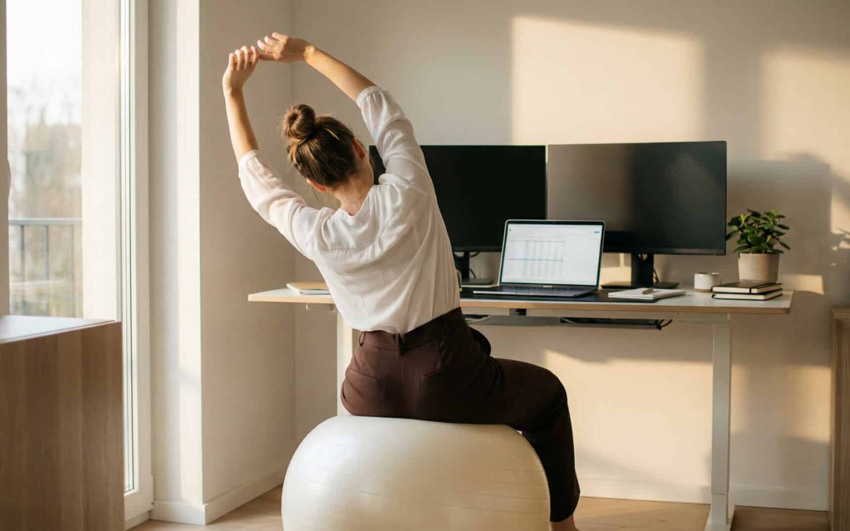 Yoga Ball Desk Exercises That Actually Work: Move, Tone, And Sit ...